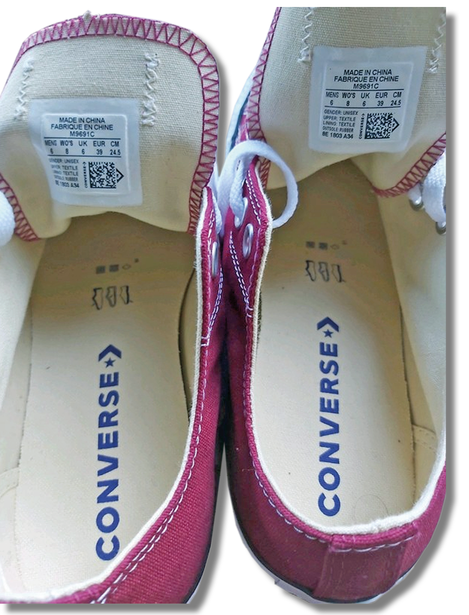 Converse tongue patch : evolution | Patch sous la languette d’une ...